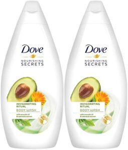 dove body wash, invigorating ritual with avocado oil and calendula extract, 25.3 ounce (pack of 2)