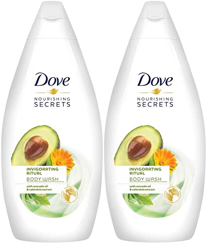 Dove Body Wash, Invigorating Ritual with Avocado Oil and Calendula Extract, 25.3 Ounce (Pack of 2)