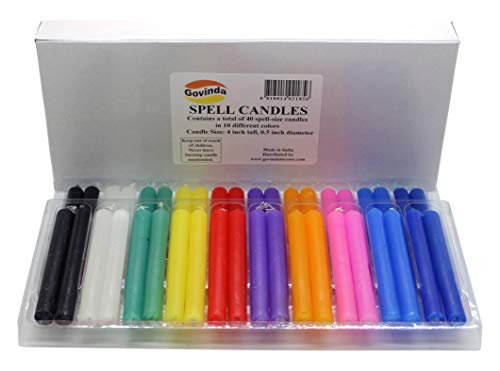 Govinda - Spell Candles (40 Candles) - 4" x 1/2"