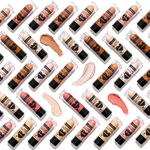 Wet n Wild MegaGlo Blush Stick Conceal & Contour, Peach Bums| Shimmer | Blush Makeup Multistick | For Cheeks | Cream