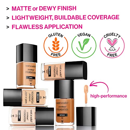 Wet n Wild Photo Focus Matte Liquid Foundation Cream Beige, Vegan & Cruelty-Free