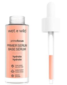 wet n wild prime focus primer serum for face, hydrating for dry skin, makeup primer serum