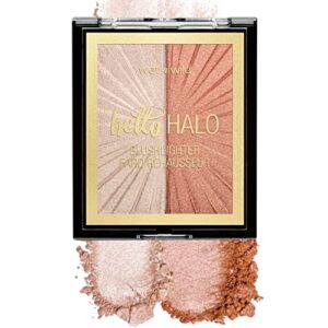 wet n wild megaglo blushlighter| blush & highlighter duo| shimmer metallic finish| highlight bling