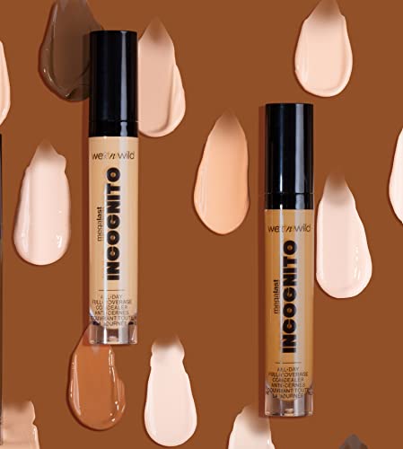 Wet n Wild Mega Last Incognito All-Day Full Coverage Liquid Matte Concealer, Light Beige, 0.18 Ounce