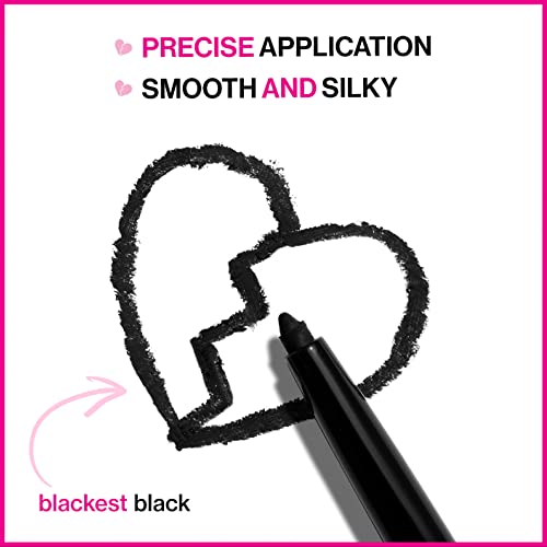 wet n wild Breakup Proof Retractable Gel Waterproof Eyeliner | Blackest Black | Quick Drying | Smudge Resistant | Long Lasting 16 Hour Wear | Ultra Fine