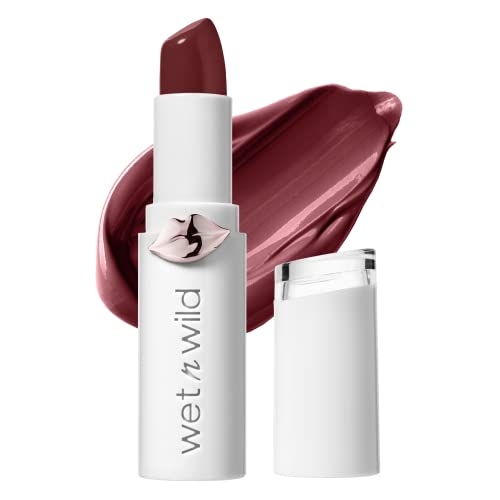 Lipstick By Wet n Wild Mega Last High-Shine Lipstick Lip Color Makeup, Red Raining Rubies