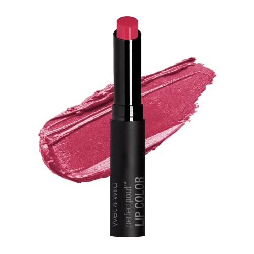 wet n wild Perfect Pout Lipstick, Hot Pink | Vegan | Gluten-Free | Cruelty-Free | Lip Color