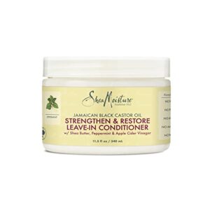 sheamoisture jamaican black castor oil leave in conditioner for damaged hair 100% pure jamaican black castor oil to soften and detangle hair 11.5oz