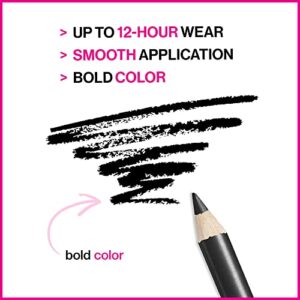 wet n wild Color Icon Kohl Eyeliner Pencil Black, Long Lasting, Highly Pigmented, No Smudging, Smooth Soft Gliding, Eye Liner Makeup, Baby's Got Black