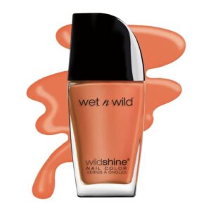 wet n wild nail polish wild shine, orange blazed, nail color