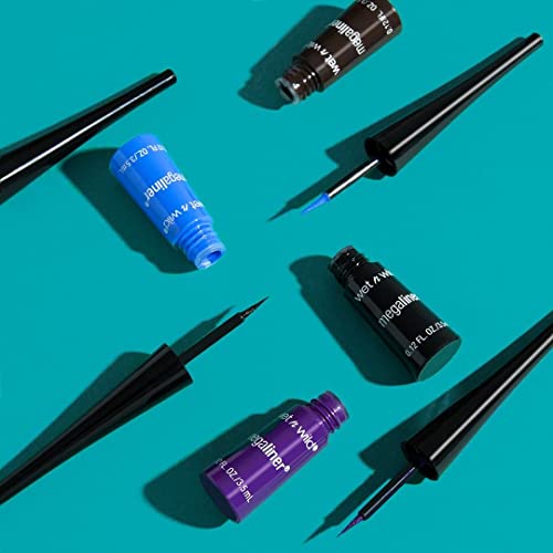 Wet n Wild Megaliner Liquid Eyeliner 871a Black, 0.12 Ounce 146781 (Pack of 1)