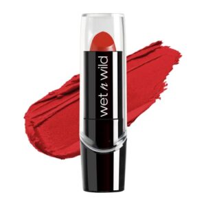 wet n wild silk finish lipstick, hydrating lip color, rich buildable color, cherry frost red