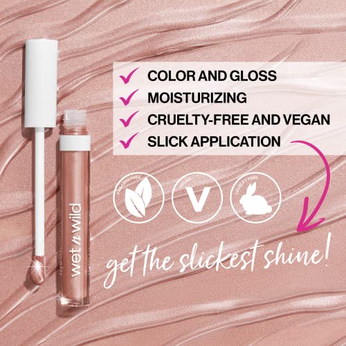 wet n wild Mega Slicks Lip Gloss | Long Lasting | Hyaluronic Acid | High Shine | Bronzed Berry