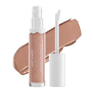 wet n wild lip cream cloud pout w/ marshmallow, light brown fluffernutter | argan oil | vitamin e | marshmallow flavored