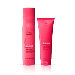 wella professionals invigo brilliance shampoo & conditioner set, color protection & color vibrancy for fine/normal hair