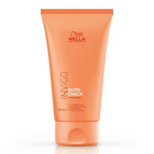 wella professionals invigo nutri-enrich frizz control cream, deeply nourishing, for dry & damaged hair, 5.07 oz