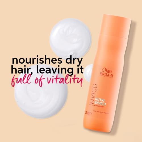 Wella Professionals Invigo Nutri-Enrich Shampoo, Deep Nourishing Shampoo For Dry & Damaged Hair, 10.1 oz