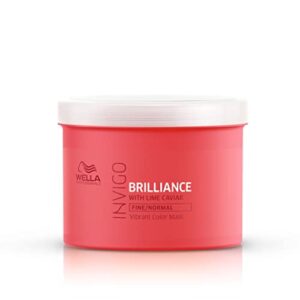 wella professionals invigo color brilliance hair mask for fine or normal colored hair, conditioning treatment, color vibrancy mask, 16.9 fl oz