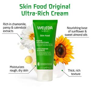 Weleda Skin Food Original Ultra-Rich Body Cream 2.5 Fluid Ounce, Plant Rich Hydrating Moisturizer with Pansy, Chamomile and Calendula