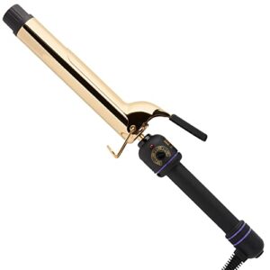 hot tools pro artist 24k gold extra long curling iron/wand | long lasting defined curls, (1-1/4 in)