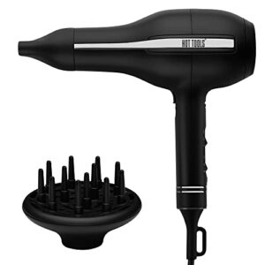 hot tools pro artist black gold 2000-watt ionic hair dryer | ultra powerful airflow