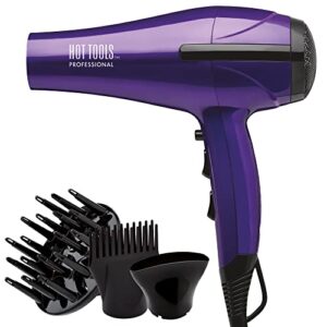 hot tools pro artist 1875w turbo ceramic + ionic hair dryer | fast dry, lightweight