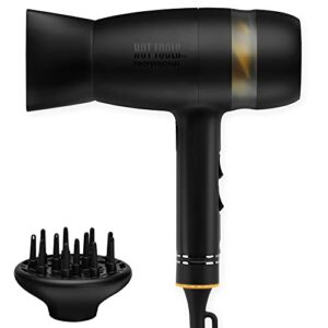 hot tools pro artist black gold quietair power dryer | powerful zen drying experience