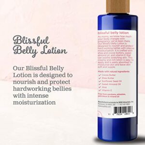 Mommy's Bliss Belly Lotion: For Hydrated, Resilient, & Elastic Skin During Pregnancy, Reduce Stretch Mark Appearance with Cocoa Butter, Vitamin E, Aloe, & Natural Oils, Unscented, 8 Fl Oz