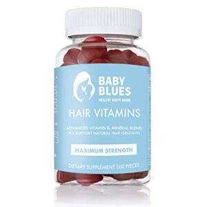 Baby Blues Postpartum Hair Loss Vitamins - Passion Fruit Gummies with Biotin, Collagen, & Folate