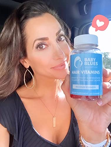 Baby Blues Postpartum Hair Loss Vitamins - Passion Fruit Gummies with Biotin, Collagen, & Folate