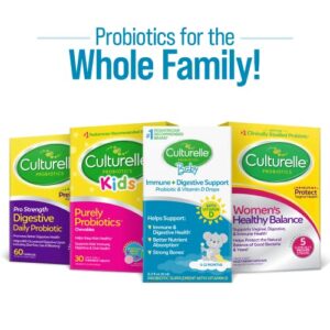 Culturelle Baby Immune & Digestive Support Probiotic + Vitamin D Drops, Helps Support Immune & Digestive Health in Babies, Infants & Newborns 0-12 Months, 30 Day Supply, Gluten Free & Non-GMO, 9ml