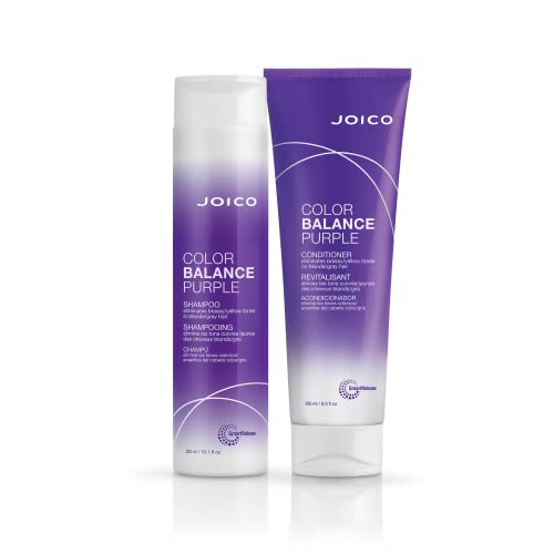 Color Balance Purple Conditioner | For Cool Blonde, Gray Hair | Eliminate Brassy Yellow Tones | Boost Color Vibrancy & Shine | UV Protection | With Rosehip Oil & Green Tea Extract | 8.5 Fl Oz