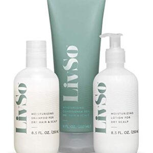 LivSo Moisturizing Shampoo - Dermatologist Created - Moisturizes Hair & Scalp - Naturally Derived - Fresh Feel Product - A Little Bit of LivSo Goes a Long Way