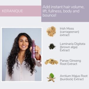 Keranique Lift and Repair Treatment Spray, Keratin Hair Treatment Instant Volume and Body Amino Complex, Free of Sulfates, Dyes and Parabens, Unscented, 3.4 Fl Oz, 1 pack (40041-3.4 fl. oz.)