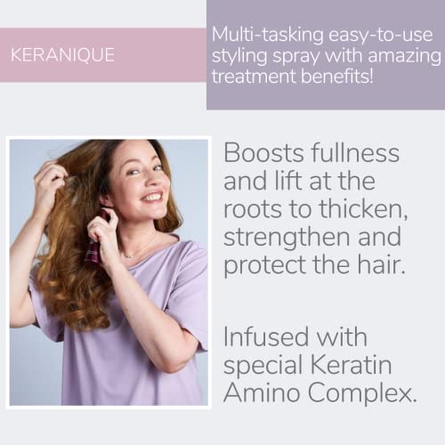 Keranique Lift and Repair Treatment Spray, Keratin Hair Treatment Instant Volume and Body Amino Complex, Free of Sulfates, Dyes and Parabens, Unscented, 3.4 Fl Oz, 1 pack (40041-3.4 fl. oz.)