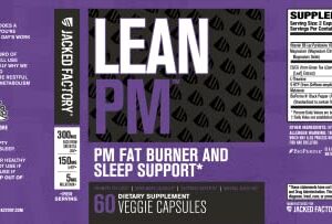 Jacked Factory Lean PM Night Time Fat Burner, Sleep Aid Supplement, & Appetite Suppressant for Men and Women - 60 Stimulant-Free Veggie Weight Loss Diet Pills