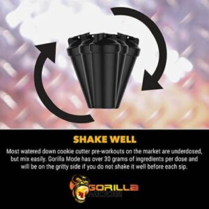 Gorilla Mode Pre Workout -Massive Pumps · Laser Focus · Energy · Power - L-Citrulline, Creatine, GlycerPump™, L-Tyrosine, Agmatine, Kanna, N-Phenethyl Dimethylamine Citrate - 574 Grams (Volcano Burst)