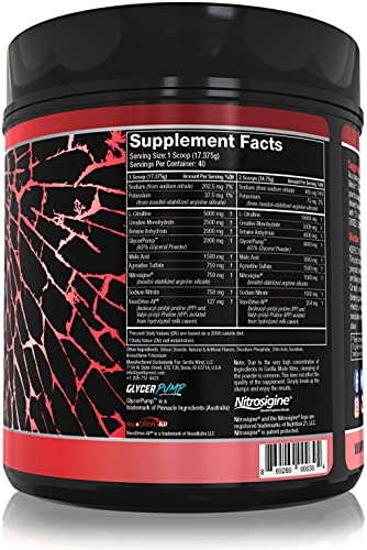 Gorilla Mode Nitric Stimulant Free Pre-Workout – Best Tasting and Most Effective Stimulant Free Pre-Workout / Massive Pumps · Vasodilation · Power / 700 Grams (Cherry Blackout)