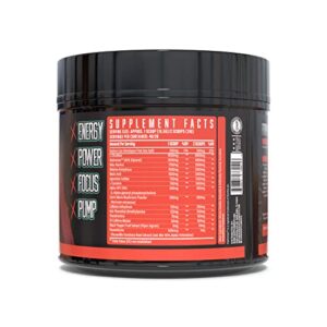 Huge Supplements Wrecked Pre-Workout Powder, 30G+ Ingredients Per Serving to Boost Energy, Pumps, and Focus with L-Citrulline, Beta-Alanine, Hydromax, L-Tyrosine, and No Useless Fillers (40 Servings)