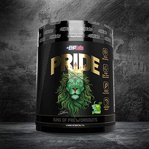 EHPlabs Pride Pre Workout Supplement Powder - Full Strength Pre-Workout Energy Supplement, Sharp Focus, Epic Pumps & Faster Recovery - Sour Green Apple (40 Servings)