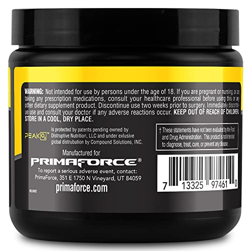 PrimaForce Peak O2 Workout Supplement, 120 grams - Proprietary Blend, Non-GMO, Vegan and Gluten Free