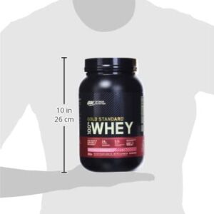 Optimum Nutrition Gold Standard 100% Whey Protein Powder, Delicious Strawberry, 2 Pound (Packaging May Vary)