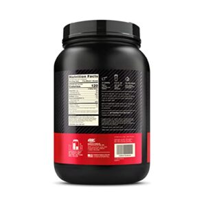 Optimum Nutrition Gold Standard 100% Whey Protein Powder, Delicious Strawberry, 2 Pound (Packaging May Vary)