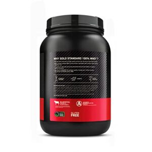 Optimum Nutrition Gold Standard 100% Whey Protein Powder, Delicious Strawberry, 2 Pound (Packaging May Vary)