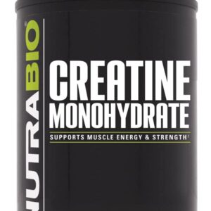 NutraBio Creatine Monohydrate - Pure Grade - Supports Muscle Energy and Strength - (300 Grams) - Unflavored, HPLC Tested (300g)