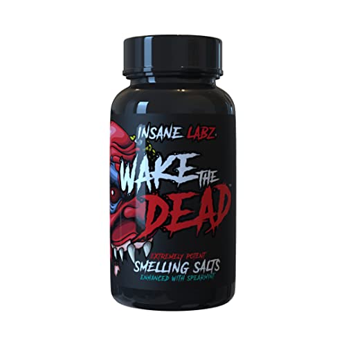 Insane Labz Wake The Dead Smelling Salts Pre Workout, Massive Energy Boosting Powder, Ammonia Inhalant, Extreme Focus for Power-Lifting Athletes, 100 Uses just add Water