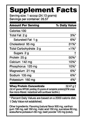 NutraBio Classic Whey Protein Powder- 25G of Protein Per Scoop - Full-Spectrum Amino Acid Profile - No Fillers, Artificial Colors, Preservatives - Low Glycemic Index - Strawberry Shortcake, 2 Pounds