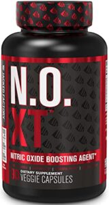 n.o. xt nitric oxide supplement with nitrosigine l arginine & l citrulline for muscle growth, pumps, vascularity, & energy – extra strength pre workout n.o. booster & muscle builder – 90 veggie pills