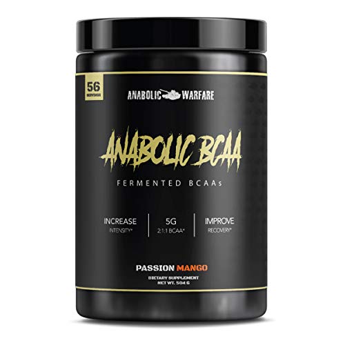 Anabolic Warfare Anabolic BCAA Powder Supplement BCAAs Amino Acids to Help Fuel Your Workout and Assist in Muscle Recovery (Passion Mango - 56 Servings)