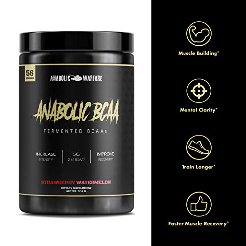 Anabolic Warfare Anabolic BCAA Powder Supplement BCAAs Amino Acids to Help Fuel Your Workout and Assist in Muscle Recovery (Passion Mango - 56 Servings)